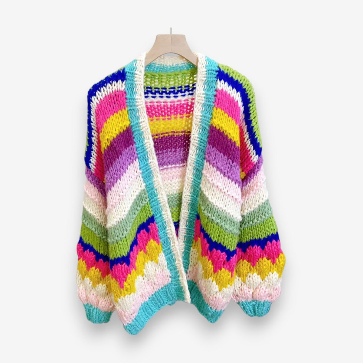 Zara – Gilet ample à manches longues et col en V avec motif imprimé ...